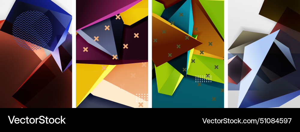 Artistic composition with geometric shapes Vector Image