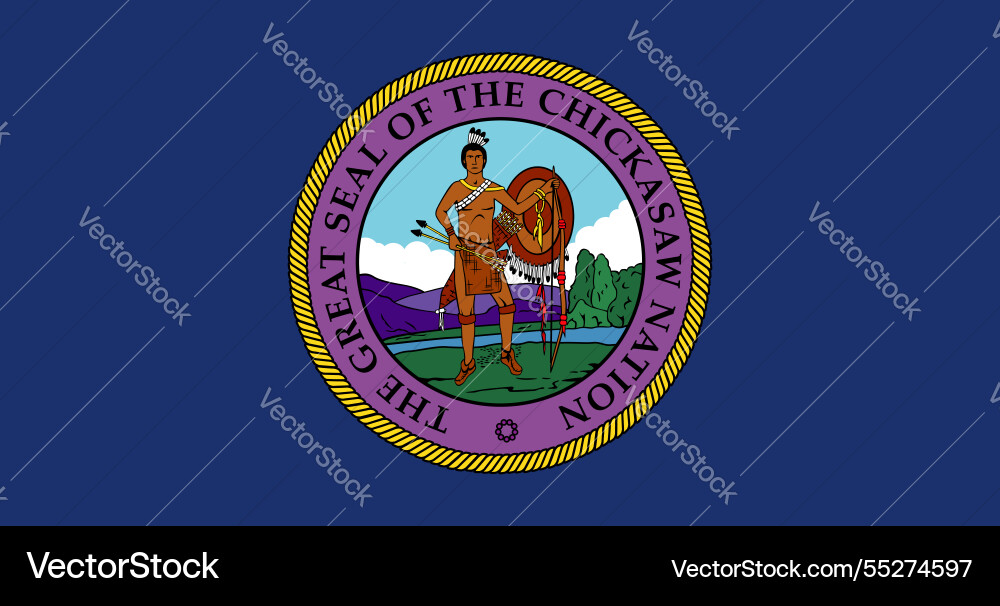 Chickasaw Nation native amerikanische Flagge premium