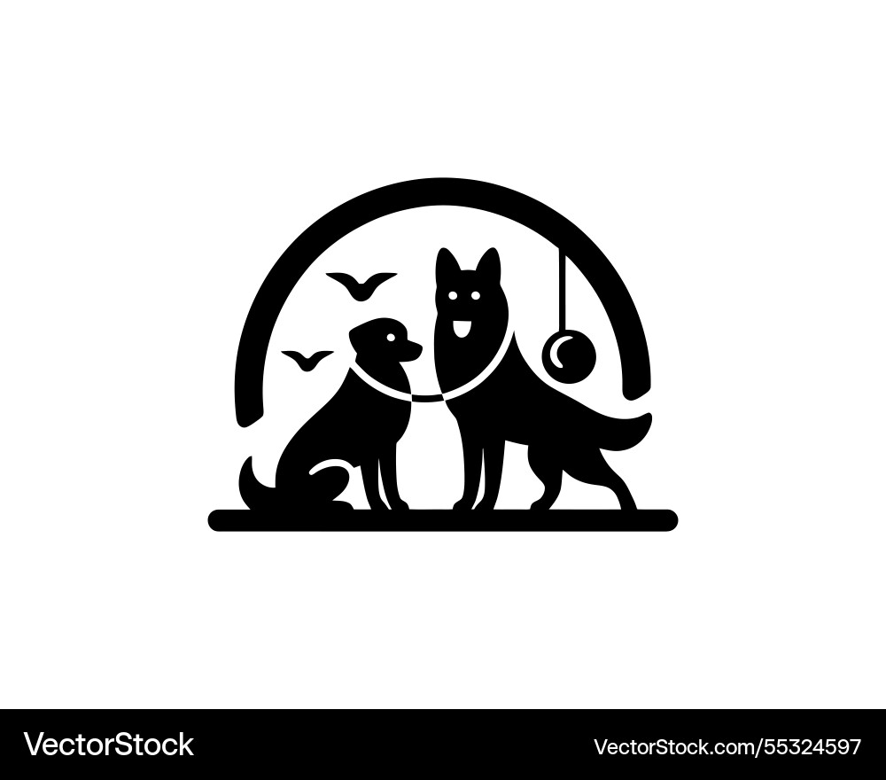 Dog logo design icon symbol Royalty Free Vector Image
