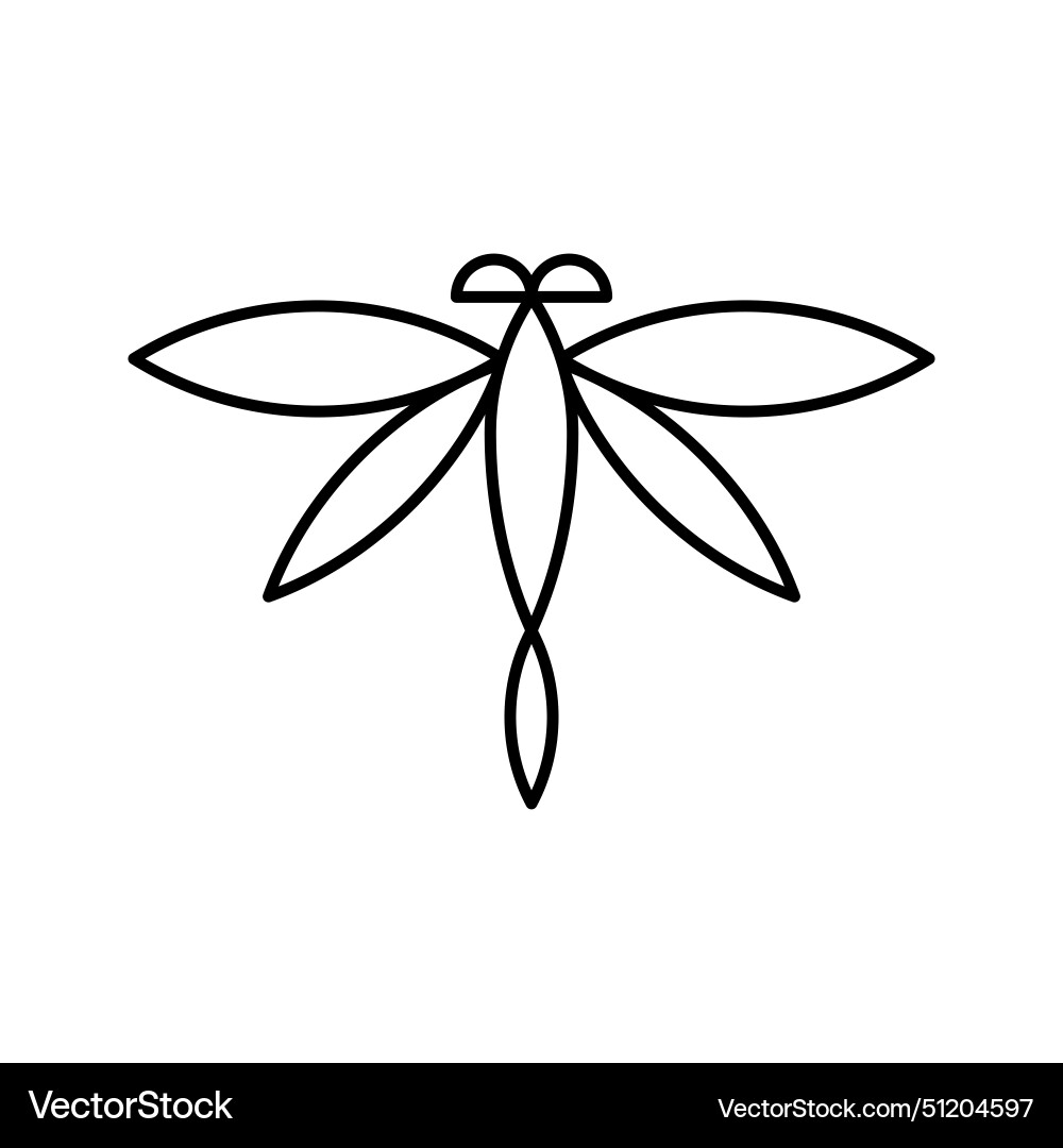 Dragonfly logo Royalty Free Vector Image - VectorStock