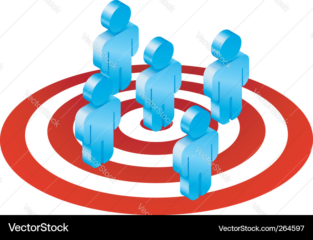 Men and target Royalty Free Vector Image - VectorStock
