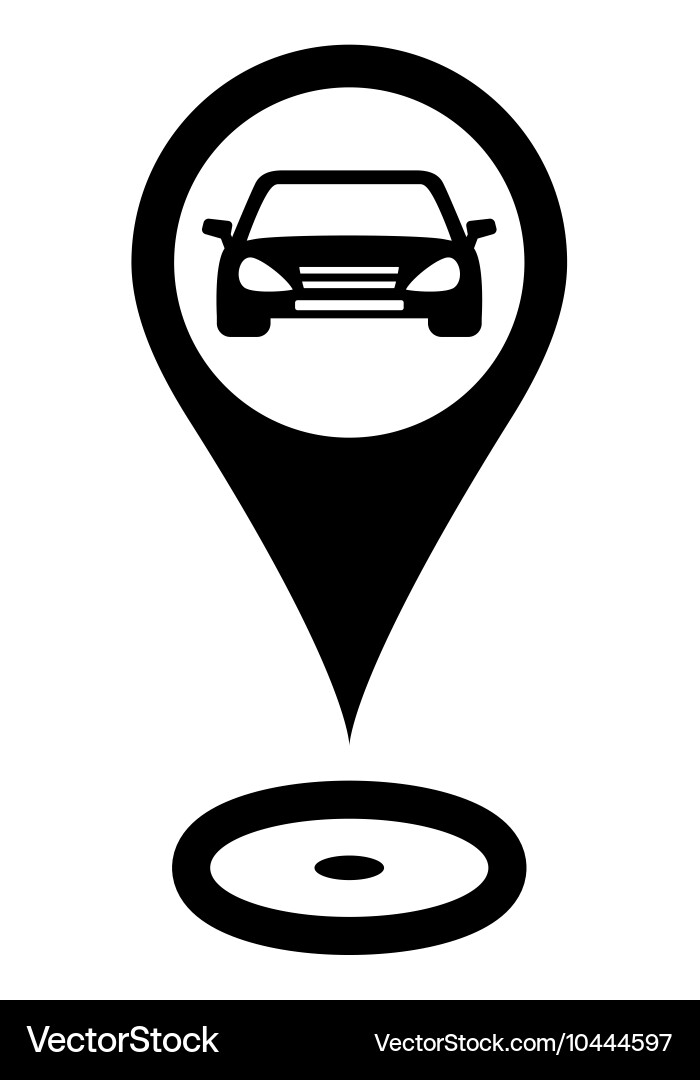 Parking sign with car Royalty Free Vector Image