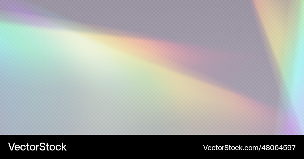 Regenbogen Brechung Overlay Prisma Lichteffekt Vektorbild