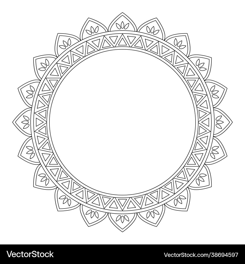 Round decorative frame Royalty Free Vector Image