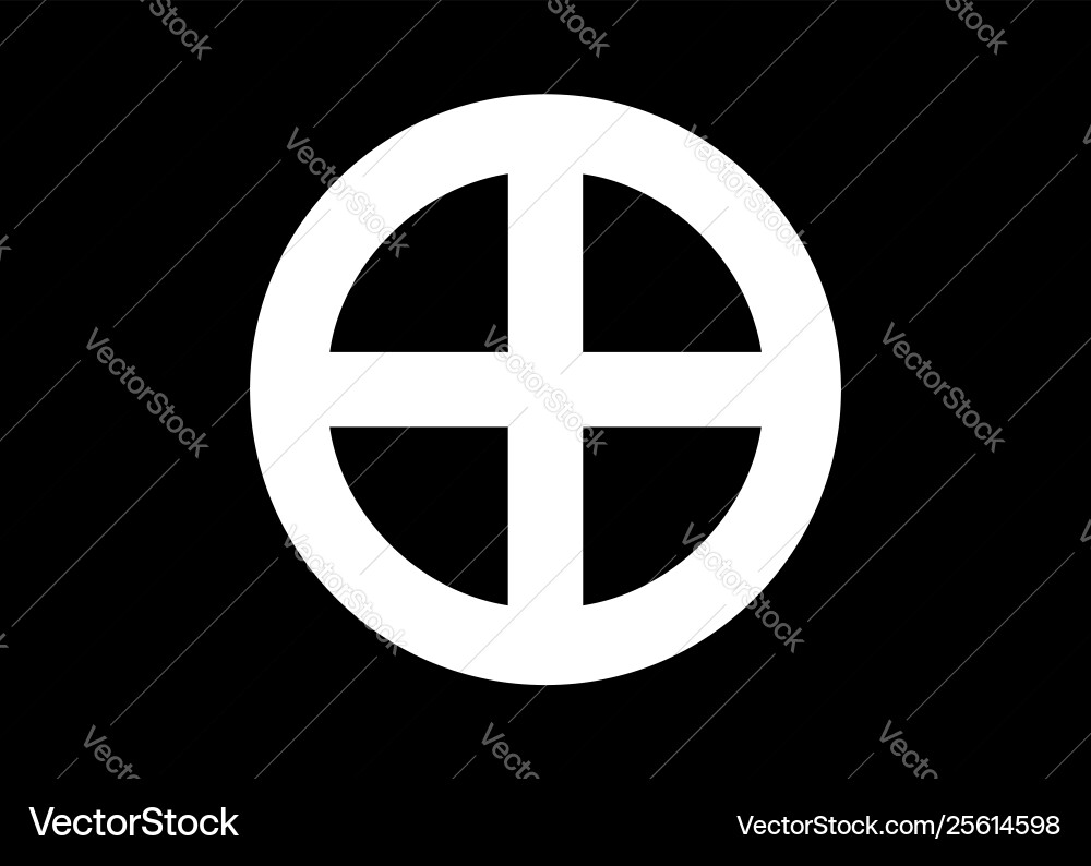 A sun cross solar or wheel isolated Royalty Free Vector