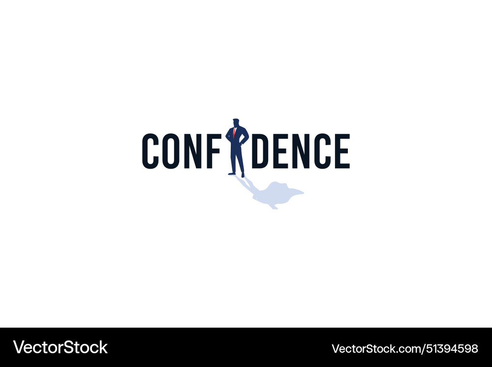 Confidence logo with a combination Royalty Free Vector Image