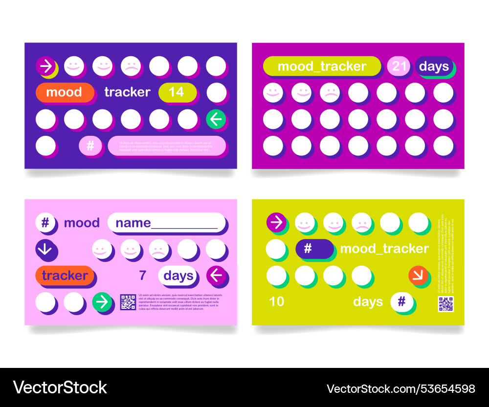 Mood tracking cards for daily emotional reflection