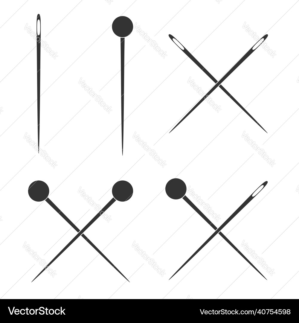 Needles and pins Royalty Free Vector Image - VectorStock