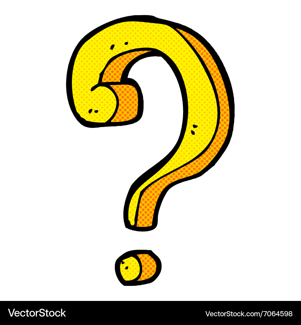 Retro Comic Question Mark Royalty Free Vector Image