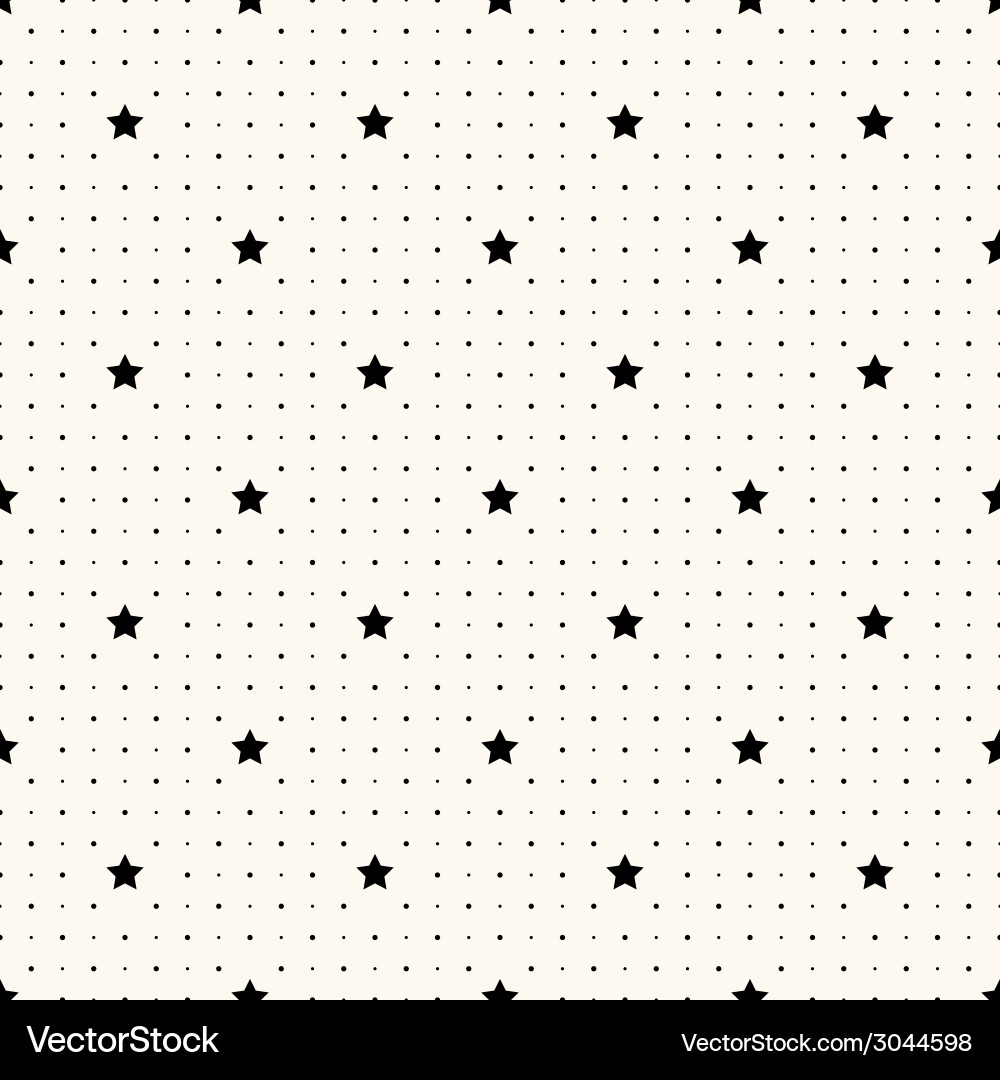 Retro Polka Dot Star Pattern Royalty Free Vector Image