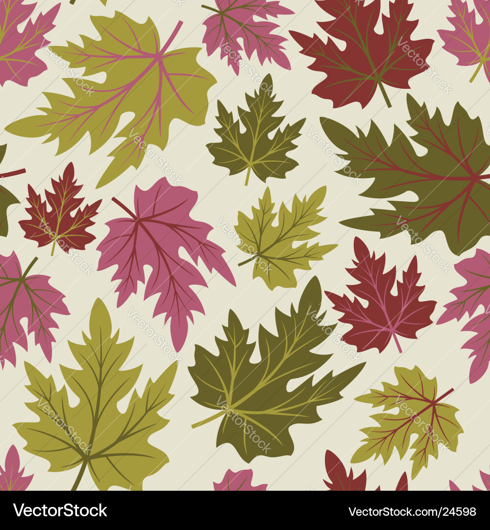 Seamless with leaves Royalty Free Vector Image