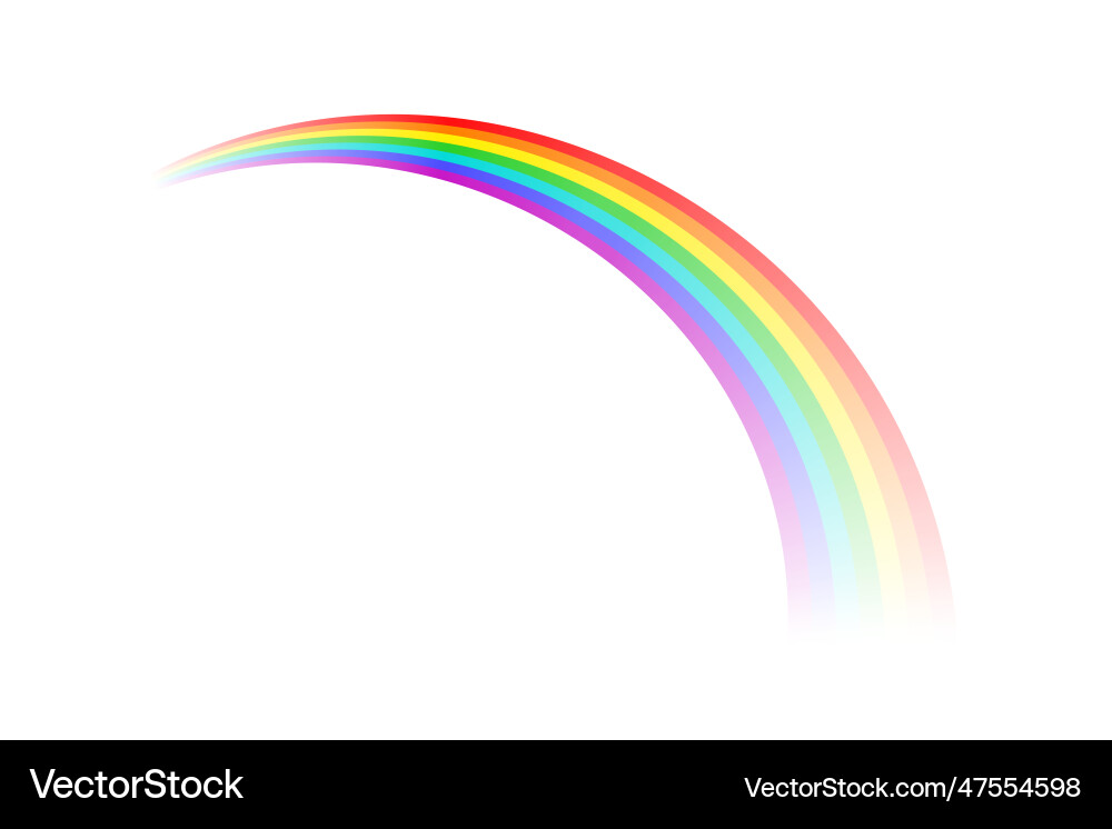 Striped rainbow arc with transparency effect Vector Image