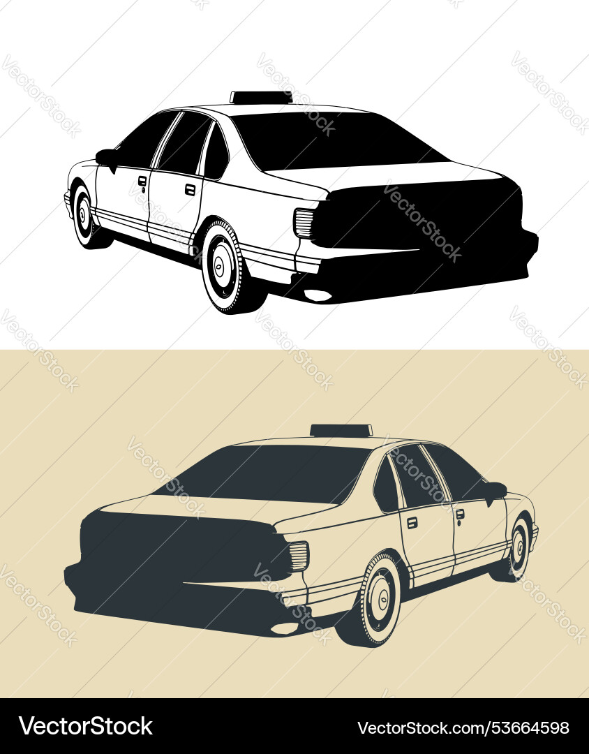 Taxi Royalty Free Vector Image - VectorStock