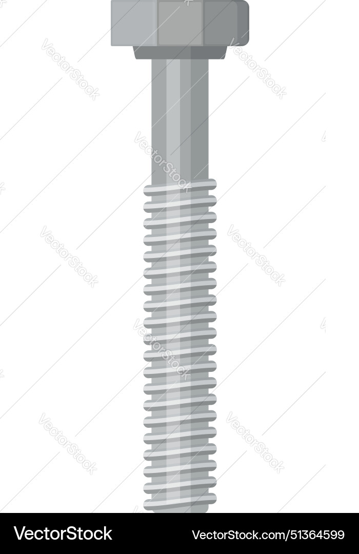 A detailed metal bolt Royalty Free Vector Image