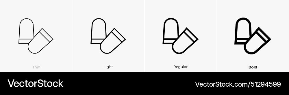 Ear plug icon thin light regular and bold style Vector Image