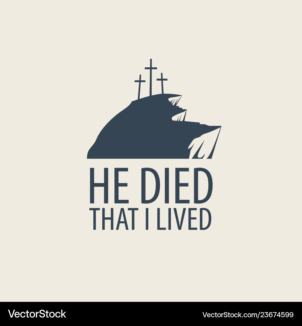 Mount Calvary Cross Icon - Easter Royalty Free Vector Image