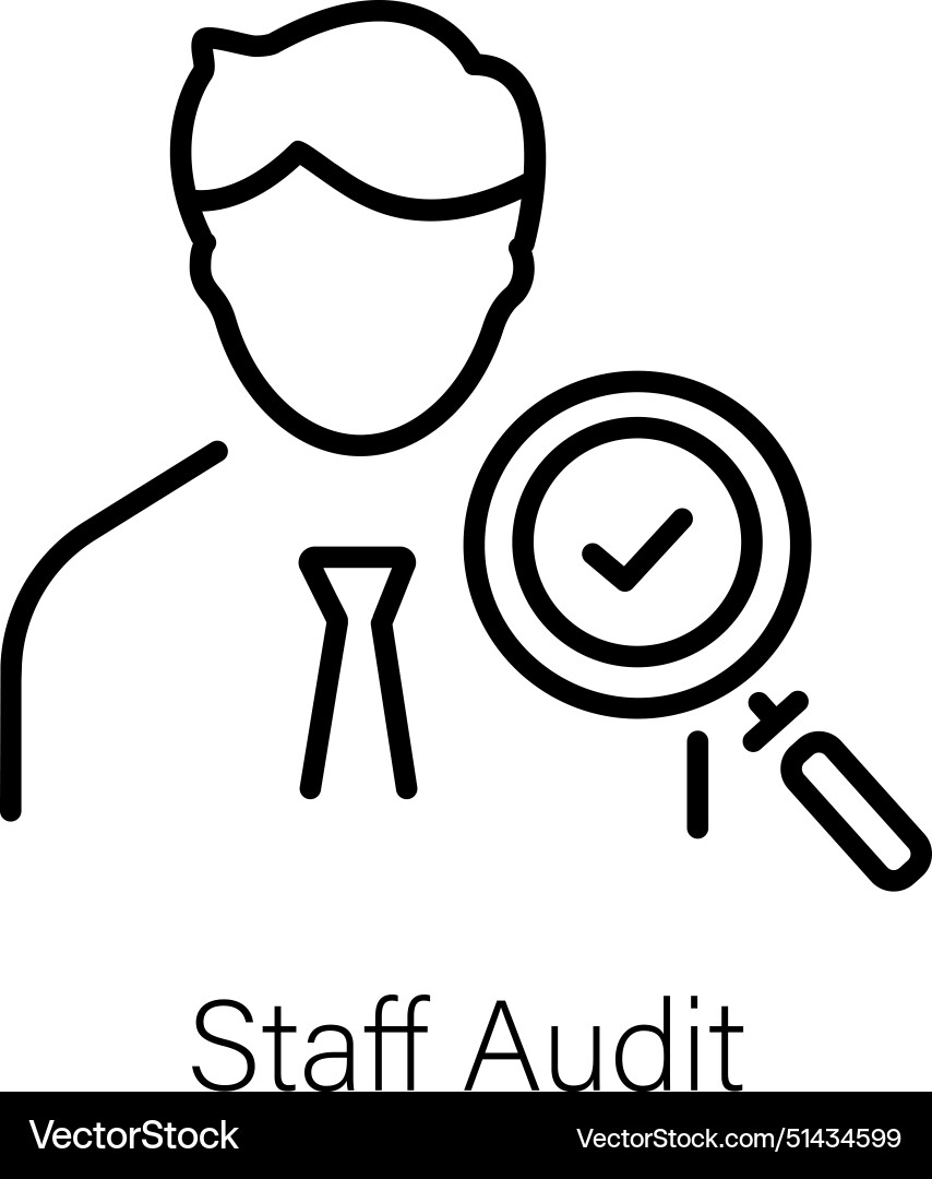 Staff audit Royalty Free Vector Image - VectorStock