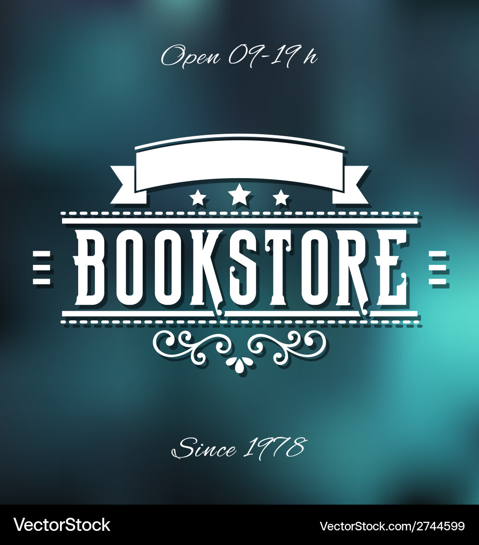 Vintage Bookstore Label Royalty Free Vector Image