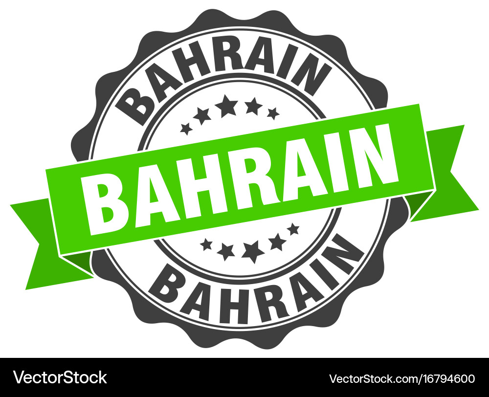 Bahrain round ribbon seal Royalty Free Vector Image