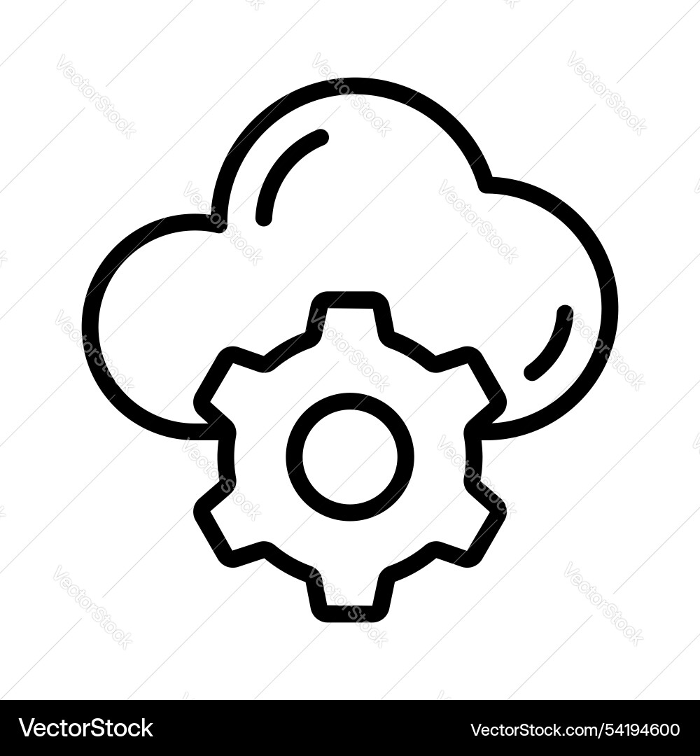 Cloud setting Royalty Free Vector Image - VectorStock