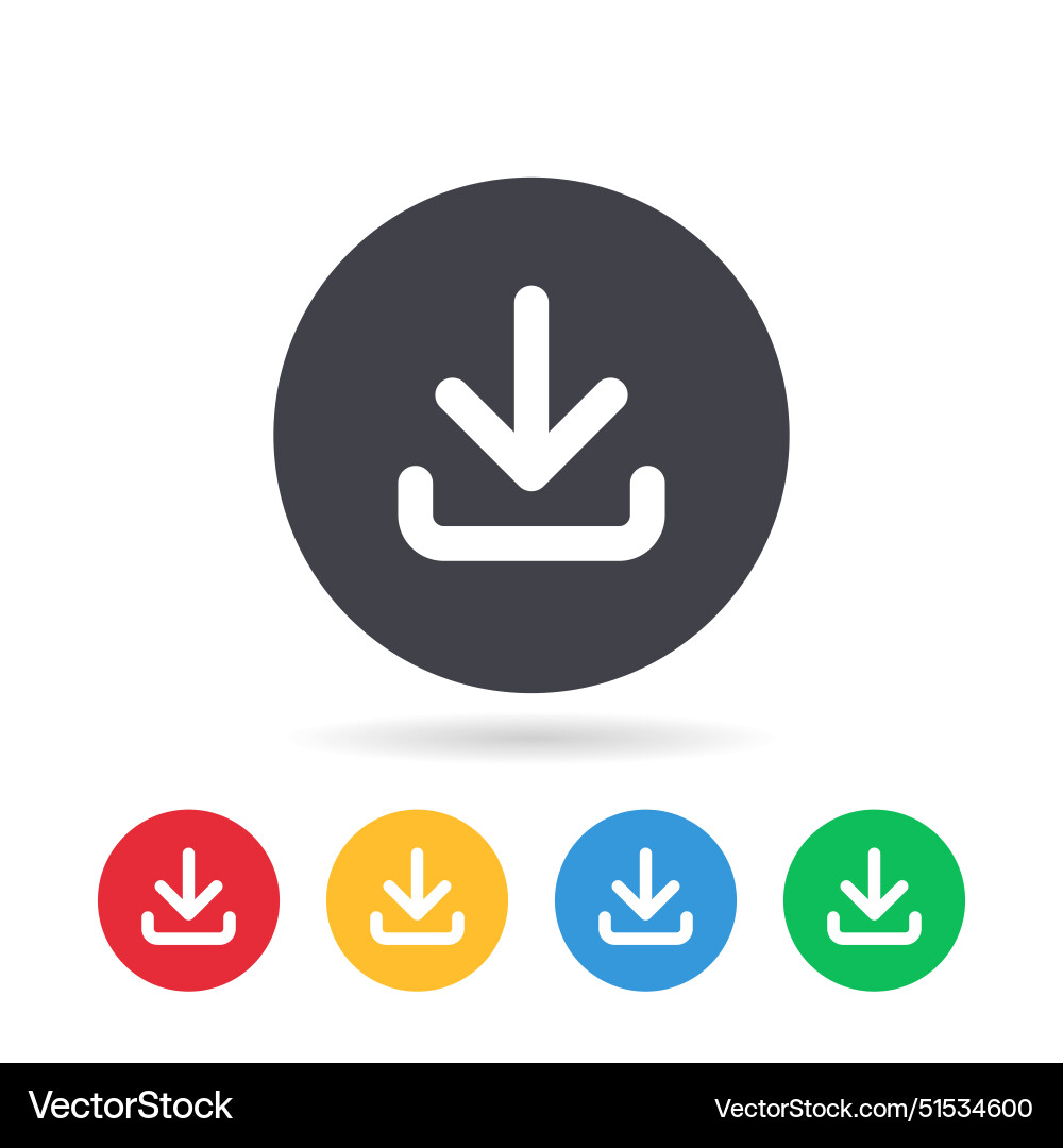 Download icon and load internet data symbol Vector Image