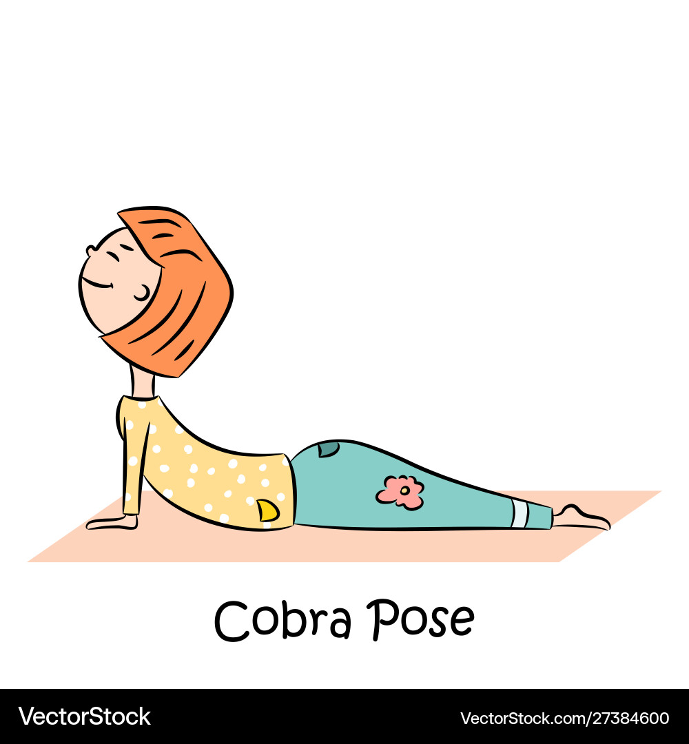Kid Cobra Yoga Pose Royalty Free Vector Image - VectorStock