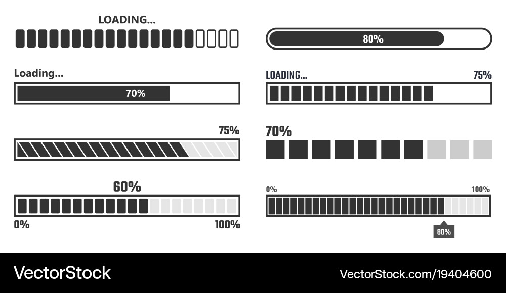 Progress Bar Icon Royalty Free Vector Image - VectorStock