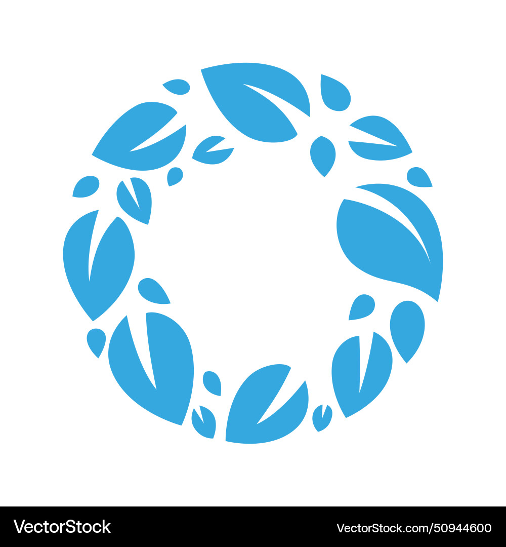 Round emblem design template in trendy style Vector Image