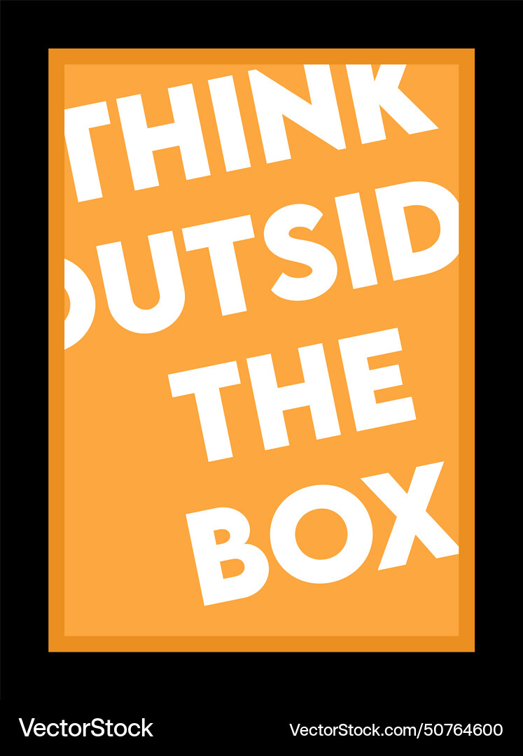 Think outside the box Royalty Free Vector Image