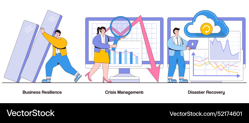 Business resilience crisis management disaster Vector Image