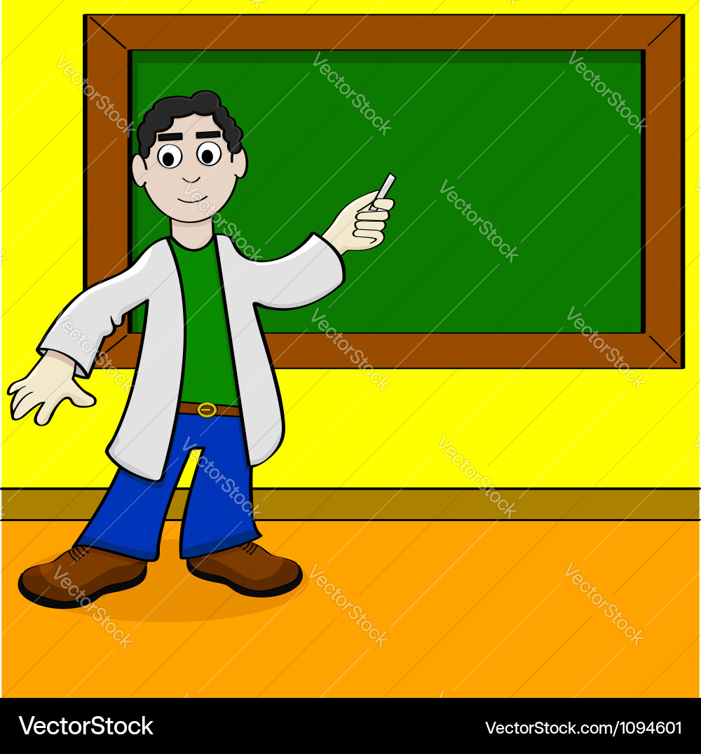 Cartoon teacher Royalty Free Vector Image - VectorStock