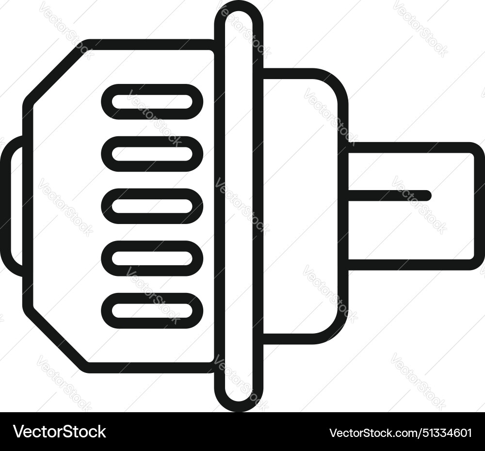 Line art of a standard plug Royalty Free Vector Image