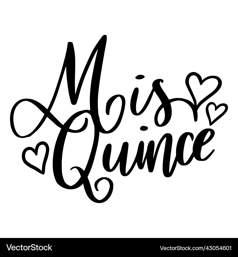 Quinceañera Lettering Royalty Free Vector Image