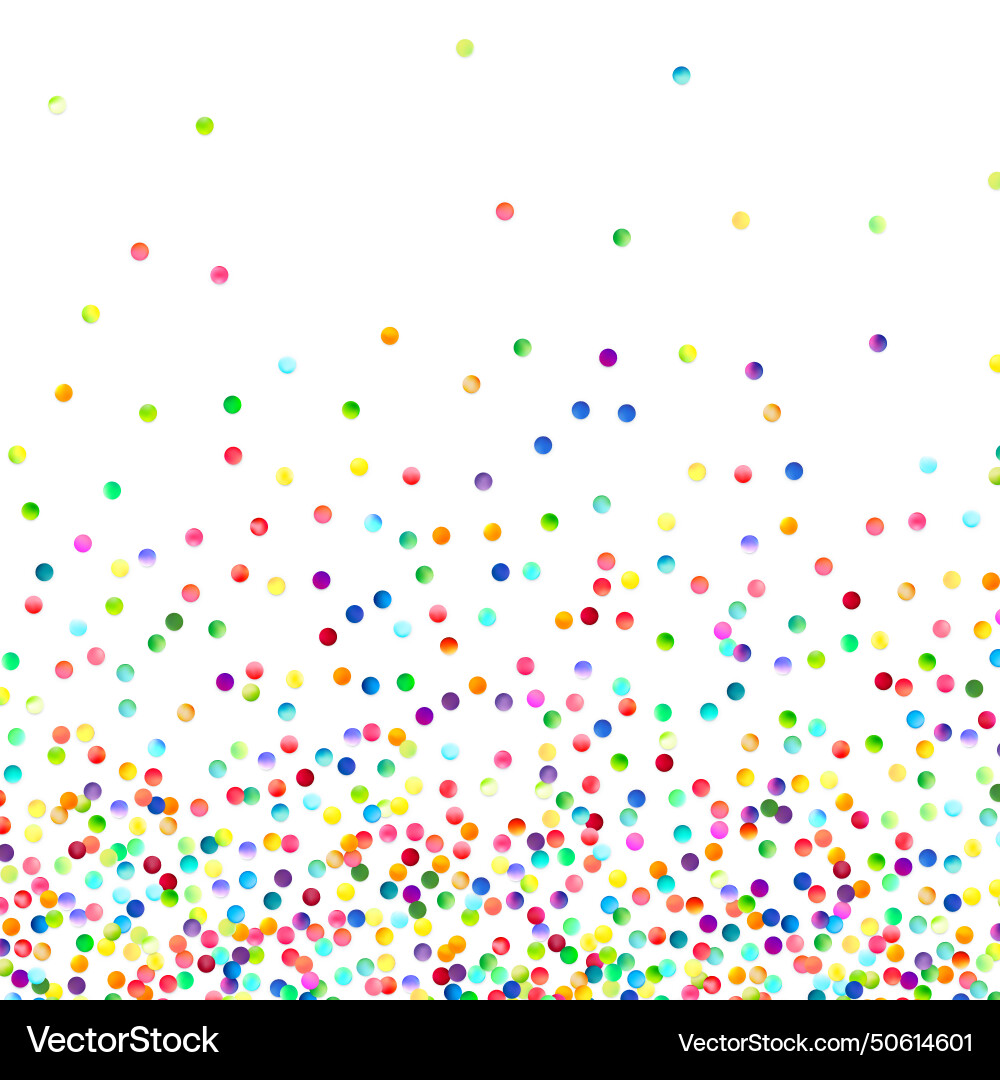 Rainbow dots on white canvas Royalty Free Vector Image