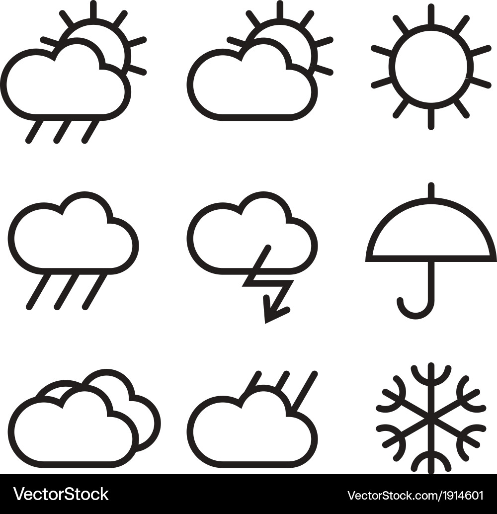 Weather sign Royalty Free Vector Image - VectorStock