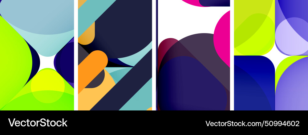 A collage of circles purple violet electric blue Vector Image