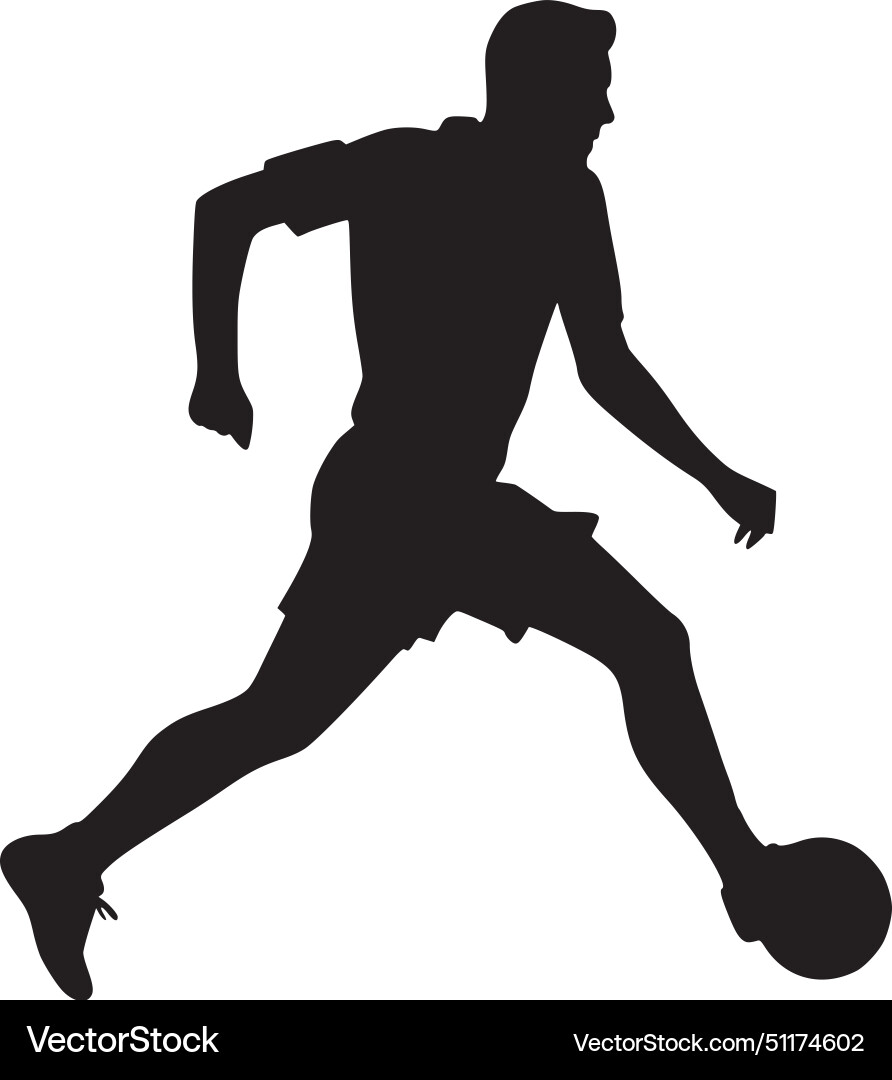 Football - black and white Royalty Free Vector Image