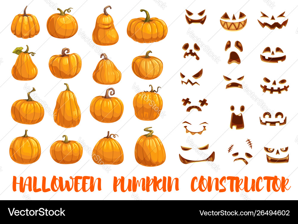 Halloween Pumpkin Faces - Emotional Jack-o'-Lanter