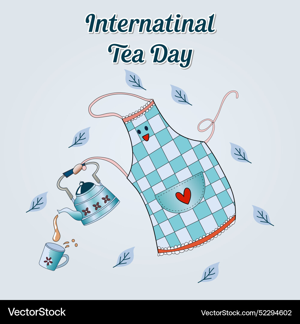 International tea day poster Royalty Free Vector Image