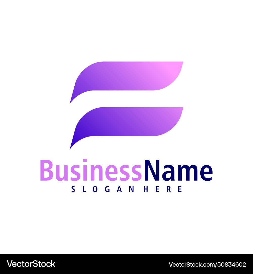 Letter f logo design creative initial Royalty Free Vector