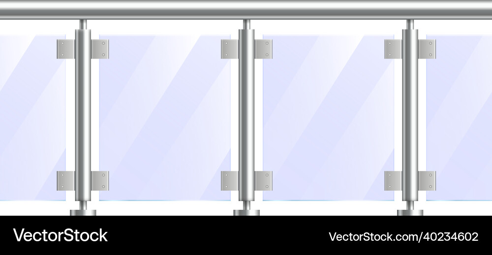 Modern balcony fence composition Royalty Free Vector Image