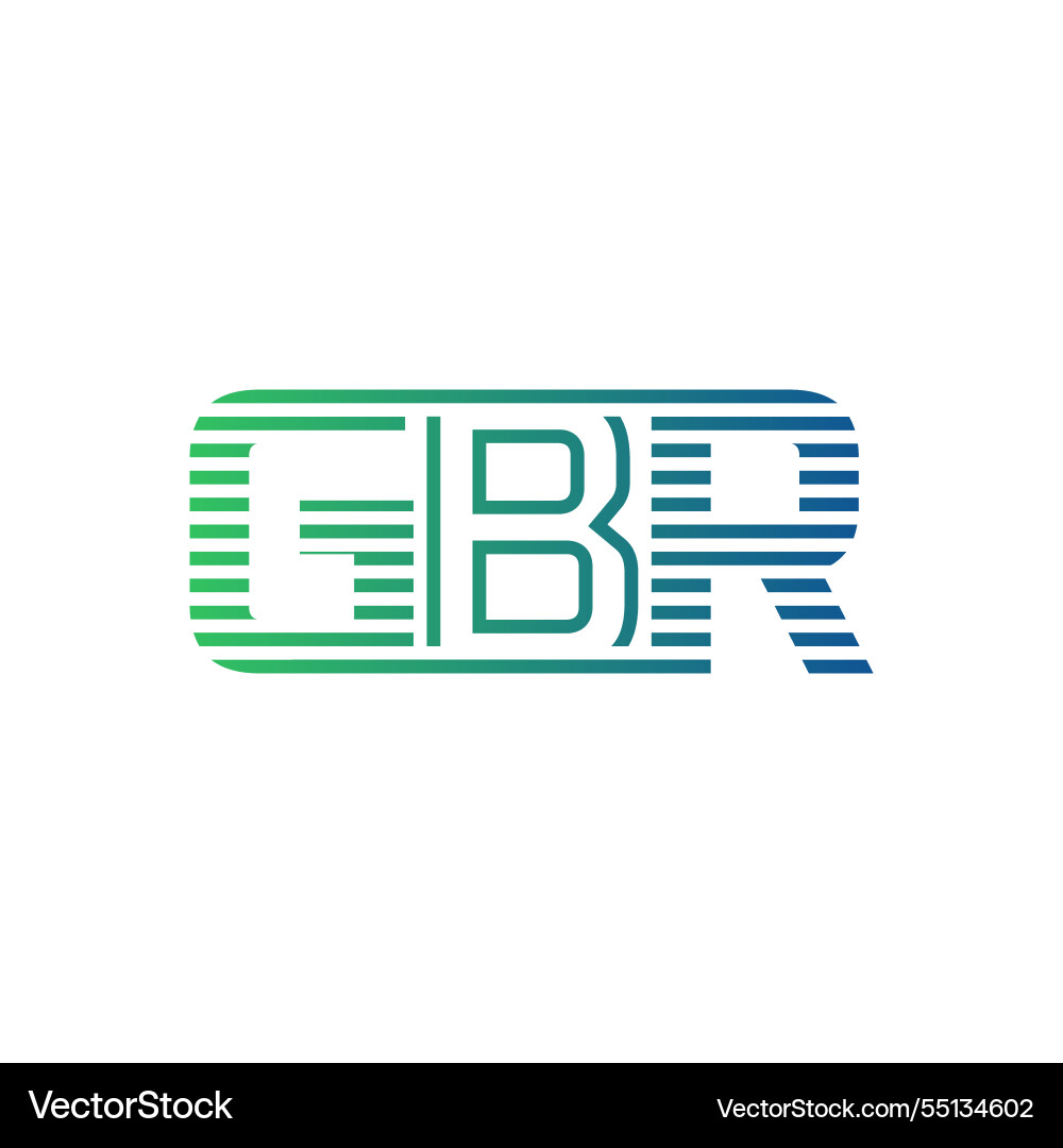 Modern gbr logo design letter minimalist Vector Image