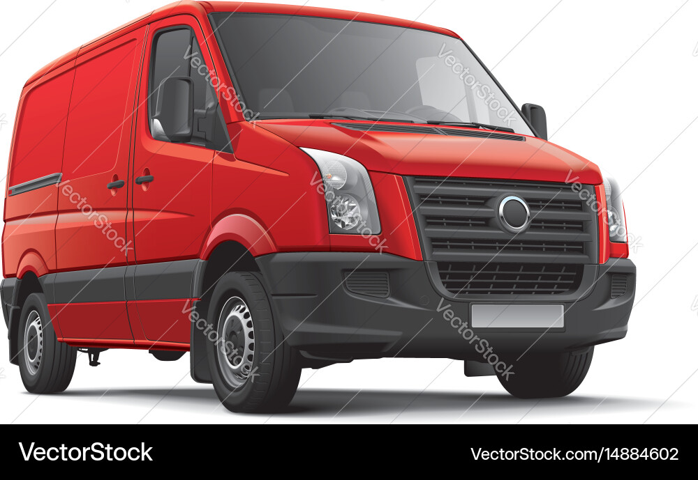 Red panel van Royalty Free Vector Image - VectorStock