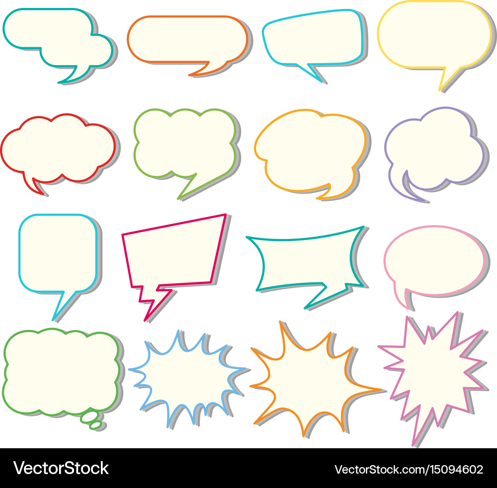 Speech bubble templates on white background Vector Image