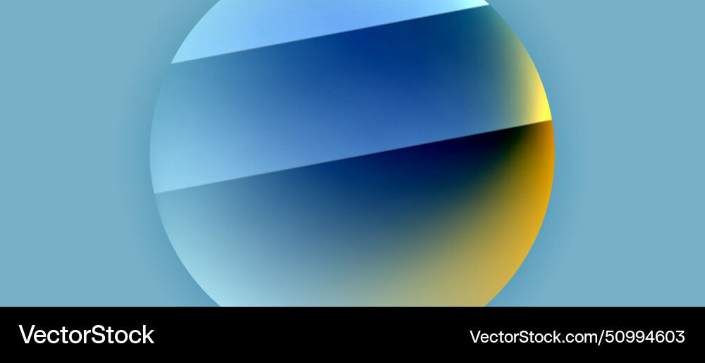 Blue and yellow circle on electric background Vector Image