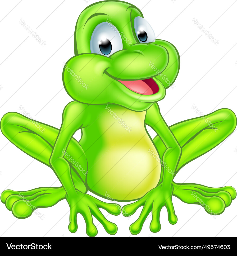 Cartoon cute frog Royalty Free Vector Image - VectorStock