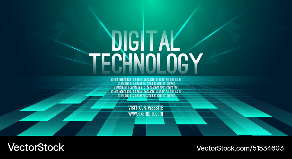 Digital technology speed connect blue green tech Vector Image