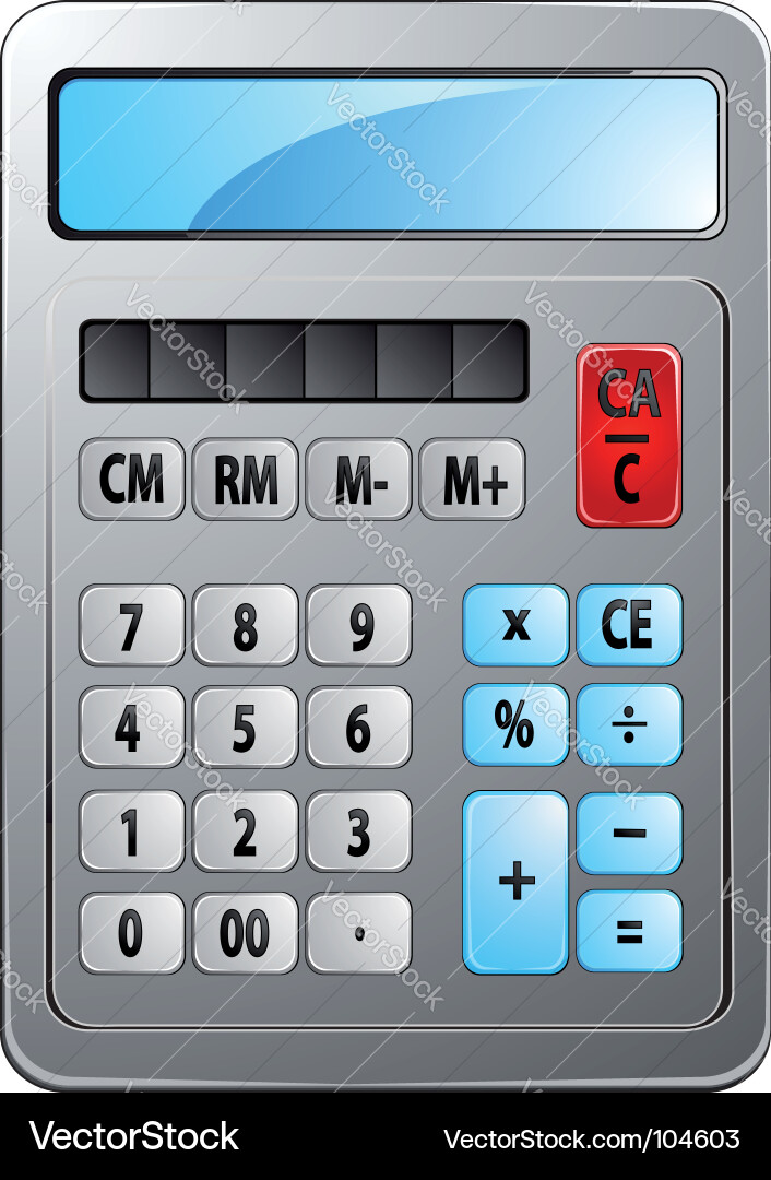 Electronic calculator Royalty Free Vector Image