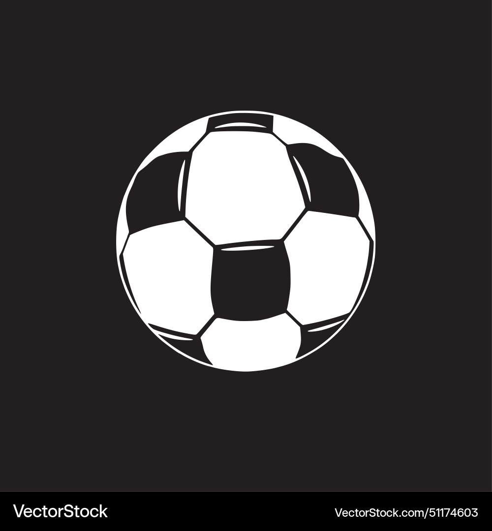Football - black and white Royalty Free Vector Image