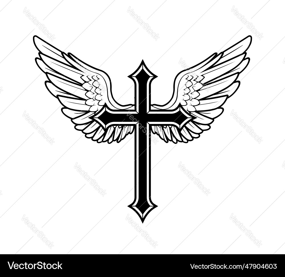 Cross With Wings Logo
